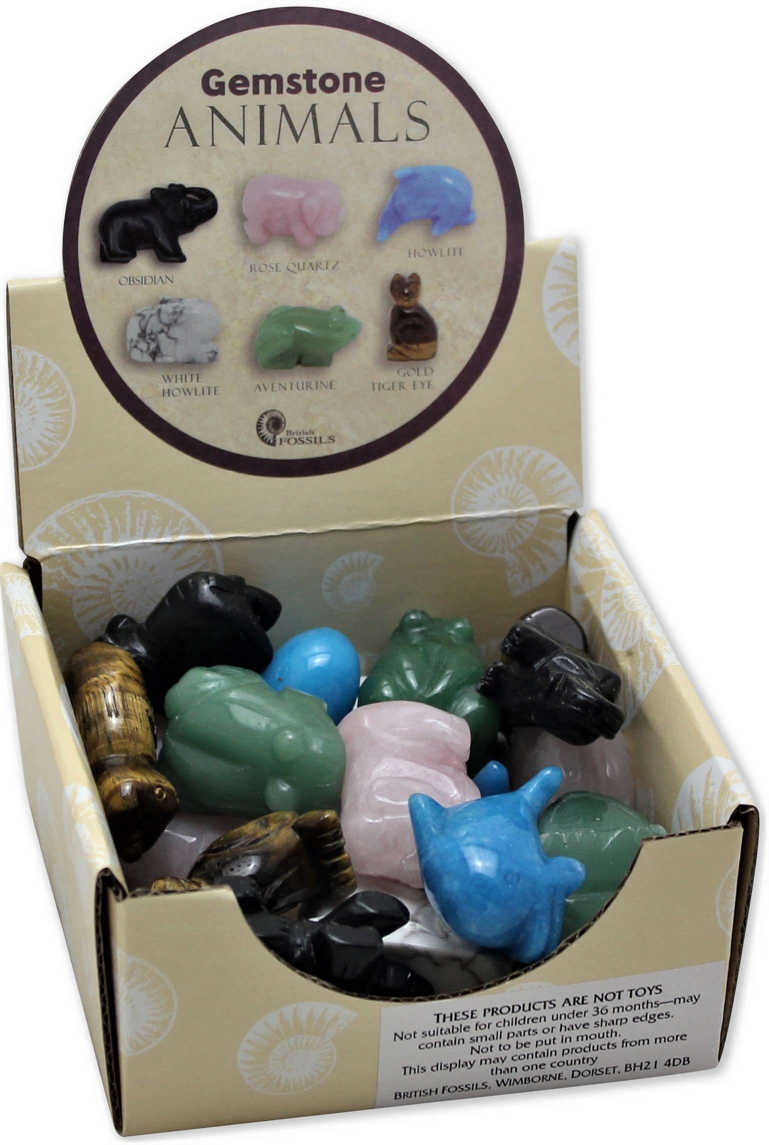 Gemstone Animals 20 Asstd with Display – Carolina Trading