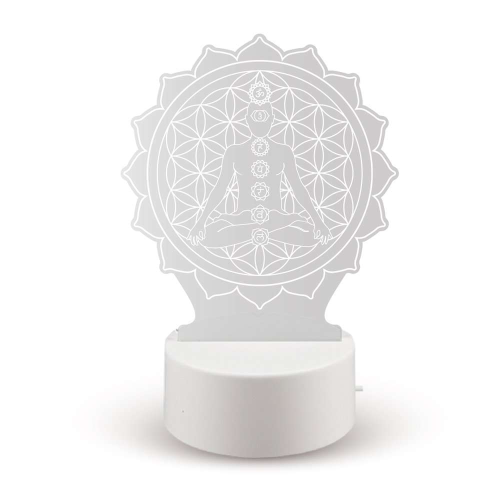 3D LED Night Lamp – Meditation Chakra – Carolina Trading