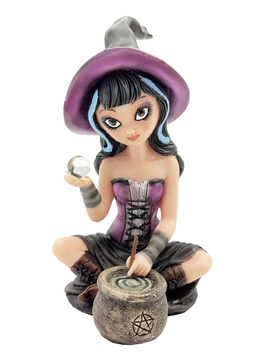 Witch Figurine With Crystal Ball – Carolina Trading